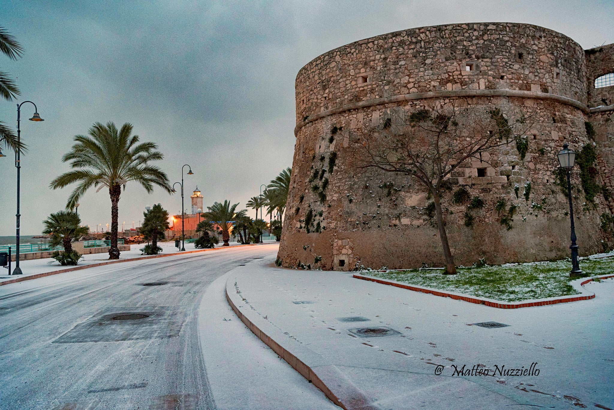 Ancora neve a Manfredonia - Foto dal web - IlSipontino.net