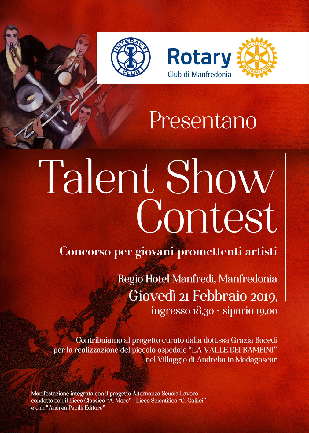 Appuntamento al 21 febbraio 2019 per il Talent Show Contest 2019 per “L ...